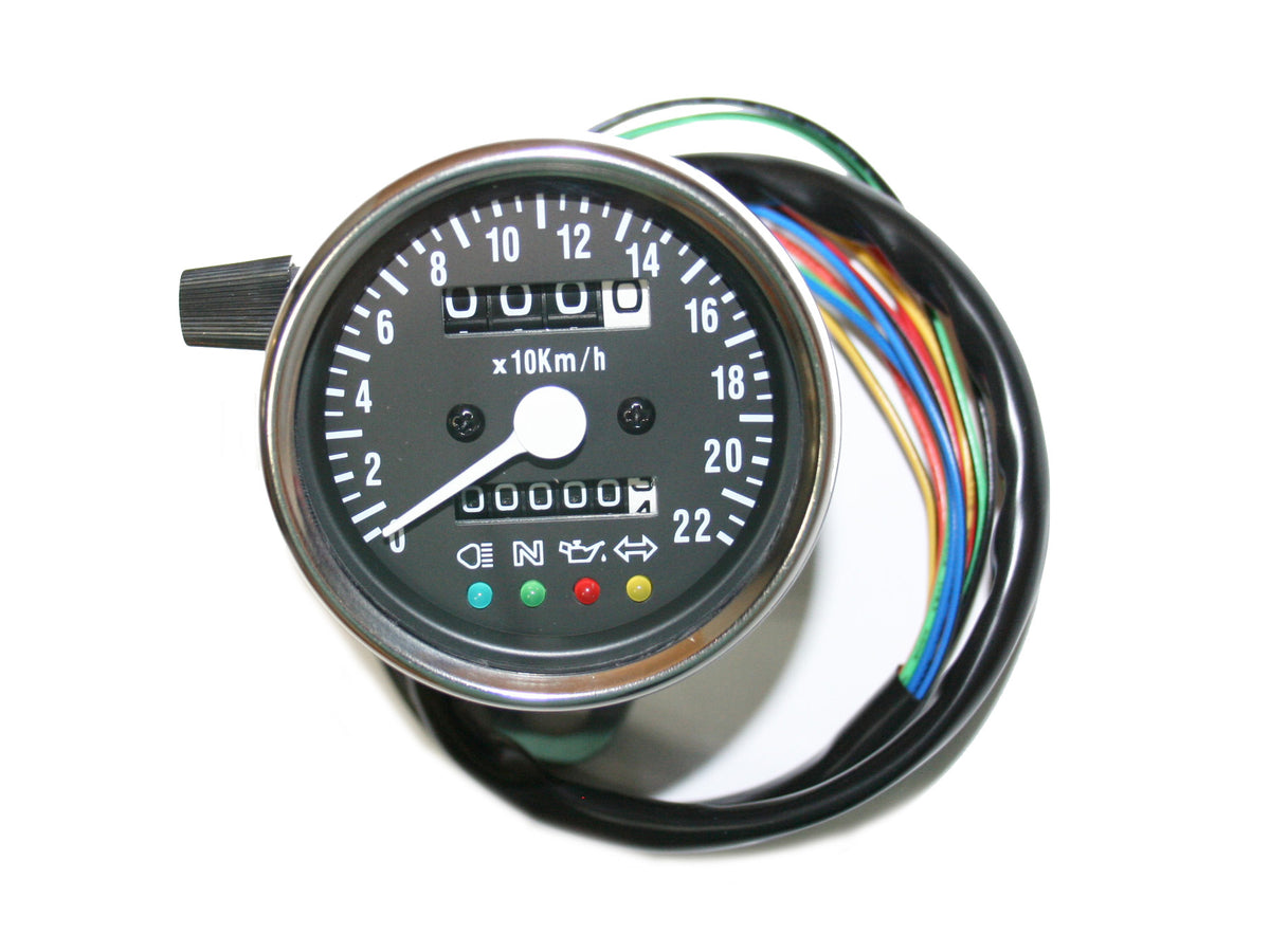 Speedometer - 2.25" LED Black Face - KPH – XS650 Direct