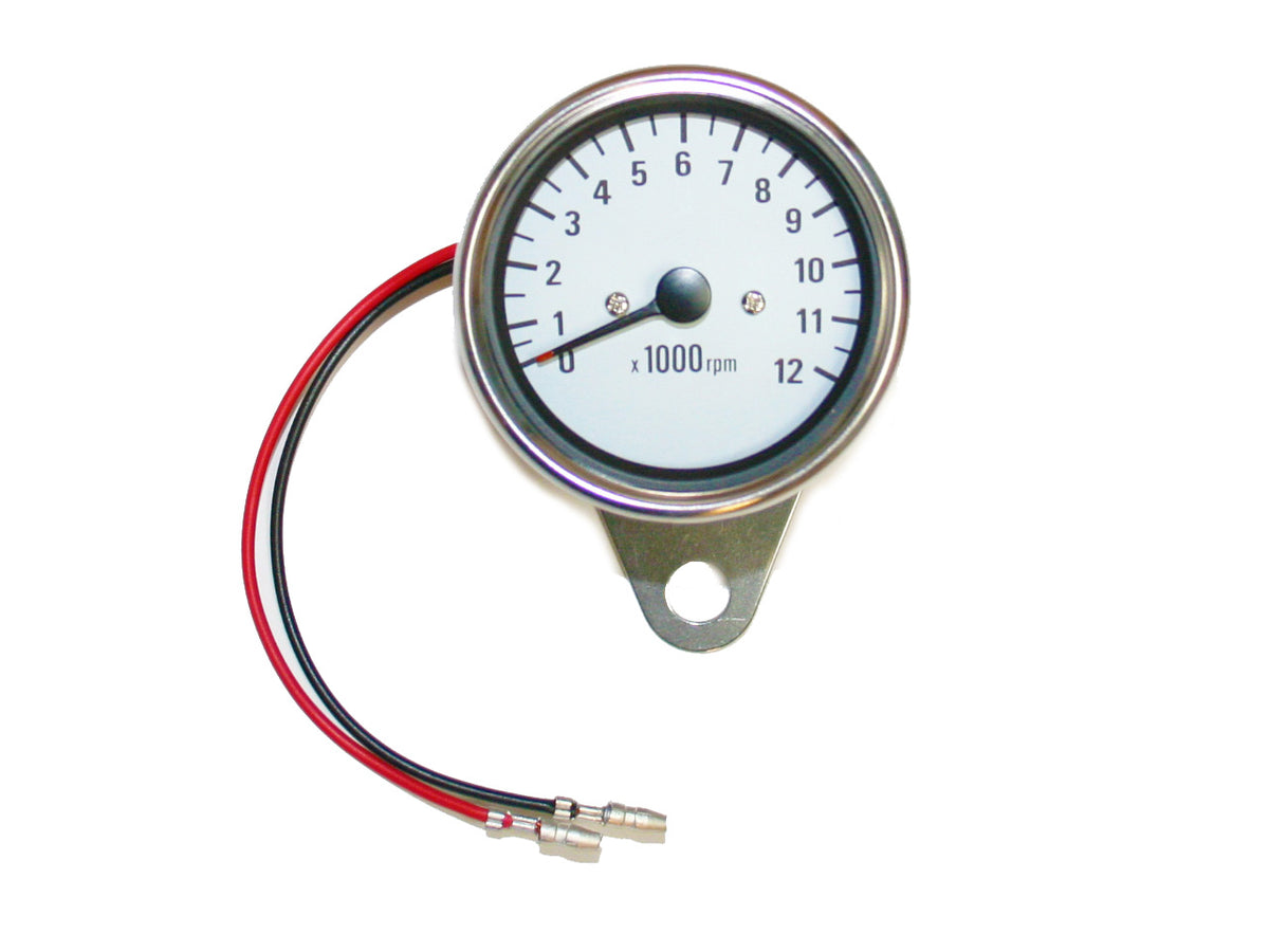 Speedometer -2.25" White Face - MPH (03-0756) – XS650 Direct